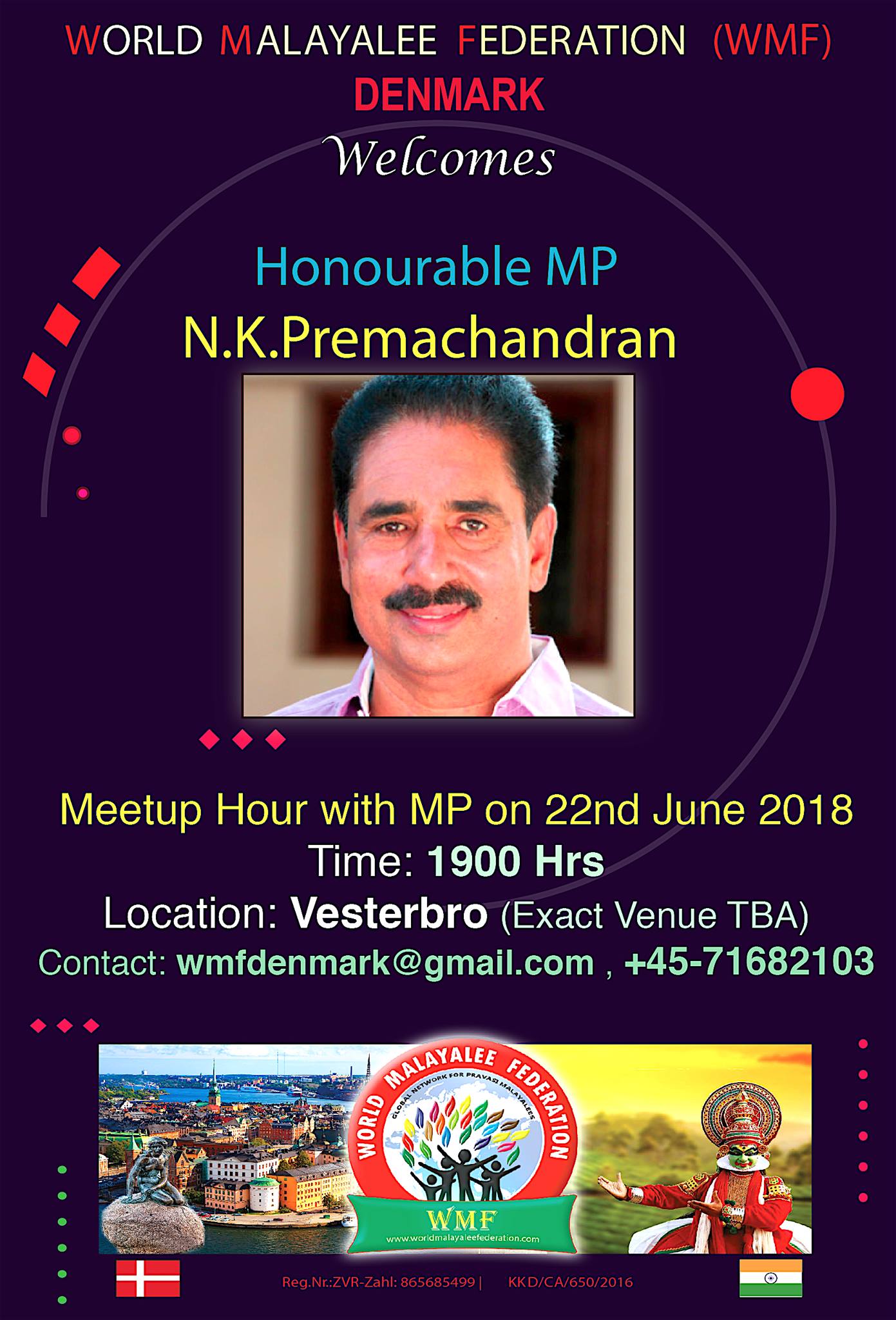 WMF Meet-up with MP N K Premachandran Vesterbrogade 2A Copenhagen ...